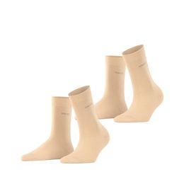 Socken Esprit "Basic Easy", Damen, Gr. 39-42, beige (cream), Baumwollmischung, unifarben, Socken Socken, ohne einschneidendes B&uuml;ndchen, Basic-Socke, Uni-Str&uuml;mpfe atmungsaktiv