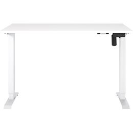Schreibtisch Germania "Boras", wei&szlig; (wei&szlig;, wei&szlig;, wei&szlig;, wei&szlig;), B:120cm H:120cm T:80cm, Tische, Schreibtisch, Breite 120/140/160/180 cm, Metallgestell, elektrisch h&ouml;henverstellbar