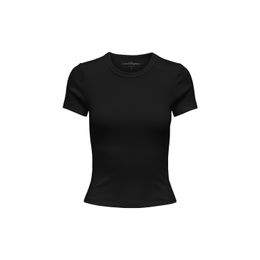 T-Shirt Only "T-Shirt ONLVAL LIFE O-NECK TOP 1er Pack", Damen, Gr. XS, schwarz, Obermaterial: 95% Baumwolle CO. 5% Elasthan EL., Shirts T-Shirt