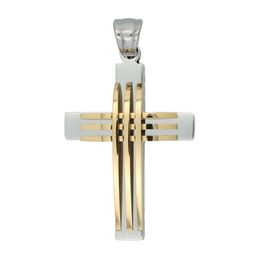 Adelia&acute;s Kettenanh&auml;nger ADELIA&acute;S "Anh&auml;nger &ndash; Kreuzanh&auml;nger aus Edelstahl", gold (silber), Schmuckanh&auml;nger, Herren, Edelstahl, Kettenanh&auml;nger, Ein kleines Geschenk mit gro&szlig;er Wirkung