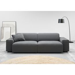 Big-Sofa Home Affaire "Glimminge auch in Breitcord, Feincord + Easy care-Bezug", grau (anthrazit), B:254cm H:71cm T:101cm, 100% Polyester, Sofas, Big-Sofa, besondere Kedern&auml;hte Zierkissen