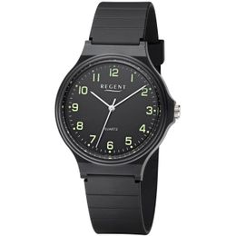 Regent Uhren Quarzuhr REGENT, schwarz (schwarz, schwarz), Armbanduhren, Damen, Quarzuhr, Armbanduhr, Herrenuhr, Damenuhr, analog