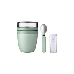 Lunchbox Mepal "Lunchpot + Faltbarer L&ouml;ffel Ellipse 500 + 200 ml", gr&uuml;n (nordic sage), Kunststoff, Lebensmittelaufbewahrungsbeh&auml;lter, Lunchbox