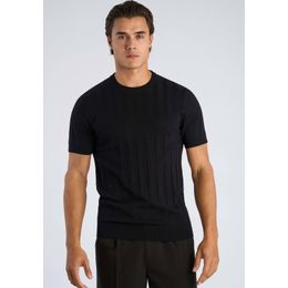 Kurzarmshirt LINDBERGH "T-Shirt (Kurzarm) Relaxed Fit", Jungen, Gr. L, dusty schwarz, Obermaterial: 70% Viskose, 30% Nylon, l&auml;ssig geschnitten, Rundhals, Shirts