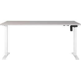 Schreibtisch Germania "Boras", wei&szlig; (kaschmir, wei&szlig;, wei&szlig;, kaschmir), B:160cm H:120cm T:80cm, Tische, Schreibtisch, Breite 120/140/160/180 cm, Metallgestell, elektrisch h&ouml;henverstellbar
