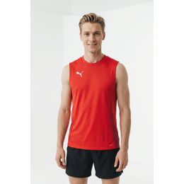 Fu&szlig;balltrikot Puma "TEAMGOAL SLEEVELESS JERSEY", Herren, Gr. M, Puma rot, Puma wei&szlig;, fast rot, Interlock, Obermaterial: 100% Polyester, unifarben, regular fit normal, Rundhals, Trikots Fu&szlig;balltrikot, f&uuml;r Fu&szlig;ball, &auml;rmellos, sportlicher Stil, aus Interlock-Material