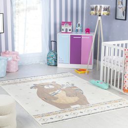 Teppich LIVABLISS "SALZBURG", beige, B:140cm H:5,08mm L:200cm, Polyester, Teppiche, Teppich, Maschinenwaschbarer Kinderteppich &ndash; praktisch und pflegeleicht