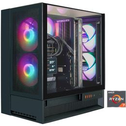 Cougar Gaming-PC "OmnyX", schwarz, Microsoft Windows 11 Home (64 Bit), 64 GB RAM 2.000 GB SSD, Desktop-PCs, Windows 11, DDR5 RAM, Wasserk&uuml;hlung