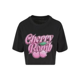 T-Shirt MISS TEE "Miss Tee Damen Cherry Bomb Ladies Short Overized Tee", Damen, Gr. 4XL, schwarz, 100% Baumwolle, bedruckt, oversize, Rundhals, Shirts T-Shirt
