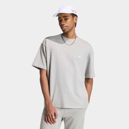 T-Shirt adidas originals "ESS TEE", Jungen, Gr. L, medium grau heather, Obermaterial: 100% Baumwolle, Rundhals, Shirts T-Shirt, f&uuml;r Erwachsene, mit Rundhalsausschnitt, ohne Verschluss, aus Baumwolle