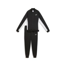 Trainingsanzug Puma "POLY BASEBALL SUIT CL", Damen, Gr. L, schwarz-wei&szlig; (Puma schwarz), Trikot, Obermaterial: 100% Polyester, unifarben, regular fit, Sportanz&uuml;ge Trainingsanzug, ohne Kapuze, Regular Fit