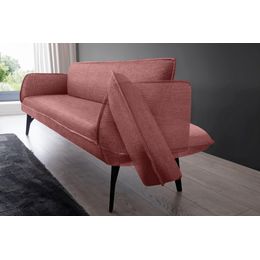 K+w Komfort & Wohnen Essbank K+W KOMFORT & WOHNEN "Drive Polsterbank", rosa (coral 90), B:218cm H:91cm T:66cm, Cloud: Nappaleder pigmentiert, Glattleder, 0, 9/1, 1mm, elegantes Leder mit Wolkung und weichen Griff; 775: Flachgewebe, 100% Polyester, Sitzb&auml;nke, Essbank, mit Seitenteilverstellung, wahlweise in 218 oder 238 cm Breite