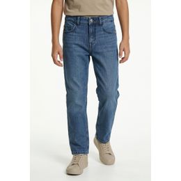 Straight-Jeans Tom Tailor, Jungen, Gr. 134, N-Gr, blau (used mid stone blau denim), Denim/Jeans, Obermaterial: 100% Baumwolle. Futter: 100% Baumwolle, unifarben, straight fit lang, Jeans Straight-Jeans, im Five-Pocket Style