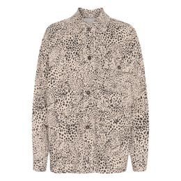 Jeansjacke Kaffe "Jeansjacke KAlisa", Damen, Gr. 40, braun (abstract leopard), Obermaterial: 98% Baumwolle CO. 2% Elasthan EL., Jacken Jeansjacke