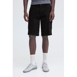 Shorts Blend "BHMASON SLIM/REG CARGO SHORTS", Herren, Gr. XL, N-Gr, schwarz (schwarz beauty melange), Web, Obermaterial: 98% Baumwolle, 2% Elasthan, unifarben, regular fit, Hosen Shorts, mit Markenlabel, aus Baumwollmischung, Regular Fit, elastisch