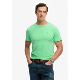 Superdry Herren Rundhalsshirt "CLASSIC ESSENTIAL NEON TEE"acid gr&uuml;n, Gr. XL, unifarben, Single Jersey, Obermaterial: 100% Baumwolle, Shirts, Relaxed
