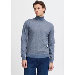 Rollkragenpullover Blend "BHBRUTON roll neck knit", Herren, Gr. L, blau (marineblaus), Strick, Obermaterial: 100% Polyester, unifarben, regular fit normal, Rundhals, Rippb&uuml;ndchen, Pullover Rollkragenpullover, Regular Fit, aus Polyester, mit Rollkragen, normaler Schnitt
