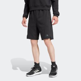 Shorts adidas Performance "DESIGNED FOR TRAINING KNIT", Herren, Gr. L, L-Gr, schwarz, innenbeinl&auml;nge ca. 23 cm, Obermaterial: 73% Polyester, 19% Baumwolle, 8% Elasthan, Hosen Shorts, f&uuml;r Fitness und Sportmode, mit climacool Technologie, aus Polyester