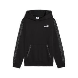 Kapuzensweatshirt Puma "ESS GRAPHIC ANIMAL HOODIE FL G", M&auml;dchen, Gr. 140, schwarz (Puma schwarz), Fleece, Obermaterial: 68% Baumwolle, 32% Polyester, regular fit normal, angesetztes B&uuml;ndchen, Sweatshirts, mit K&auml;ngurutasche, mit Kapuze, Regular Fit, pflegeleicht