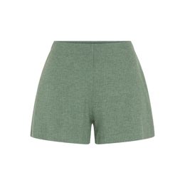 Pyjamashorts Copenhagen Studios, Damen, Gr. 32/34, N-Gr, gr&uuml;n, Rippware, Obermaterial: 92% Modal, 8% Elasthan, unifarben, loose fit kurz, Hosen, aus elastischer 4x4 Rippqualit&auml;t
