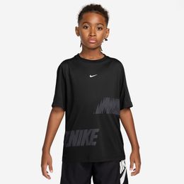 Funktionsshirt Nike "B NK DF MULTI SS TOP BOLD GX", Herren, Gr. L (152/158), schwarz, wei&szlig;, Obermaterial: 100% Polyester, Shirts Funktionsshirt, f&uuml;r Kinder/Jugendliche, sportlicher Stil, leichtes Tragegef&uuml;hl