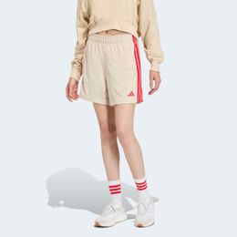 Shorts adidas Sportswear "STADIUM MESH", Damen, Gr. L, N-Gr, beige (crystal linen, pure ruby, normal, gr.), Obermaterial: 100% Polyester, Hosen Shorts