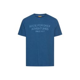 Rundhalsshirt Camel Active, Jungen, Gr. L, indigo, Jersey, Obermaterial: 100% Baumwolle, bedruckt, regular fit h&uuml;ftbedeckend, Rundhals, abgesteppte Kante, Shirts Rundhalsshirt, Sommershirt mit Frontprint