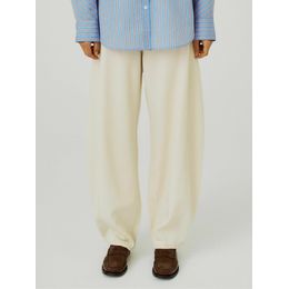Haremshose NORR "NORR Shirt Kenzie barrel", Damen, Gr. 40, Normalgr&ouml;&szlig;en, beige (ecru), Obermaterial: 100% Baumwolle, Hosen Haremshose