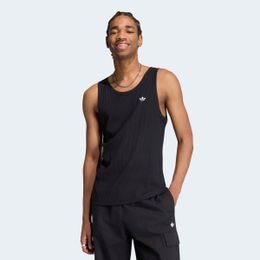 Tanktop adidas originals "TREFOIL ESSENTIALS", Herren, Gr. L, schwarz, Obermaterial: 60% Baumwolle, 40% Polyester, Rundhals, Tops Tanktop, mit Rundhalsausschnitt, ohne Verschluss, aus Baumwolle