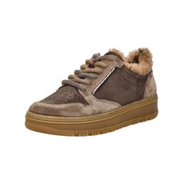 Sneaker Paul Green "Paul Green Sneaker Leder", Damen, Gr. 38, braun, Leder, Schuhe Sneaker