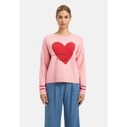 Smith & Soul Strickpullover SMITH & SOUL, Damen, Gr. L, sugar, Strick, Obermaterial: 96% Viskose, 4% Elasthan, unifarben mit Farbeinsatz, regular fit normal, Rundhals, Raglan&auml;rmel Rippb&uuml;ndchen, Pullover Strickpullover, mit Rundhals, Viskose-Mix