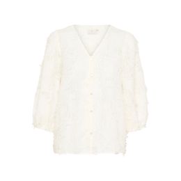 Langarmbluse Kaffe "Langarm-Bluse KApariva", Damen, Gr. 40, wei&szlig; (chalk), Obermaterial: 100% Polyester PES., Blusen