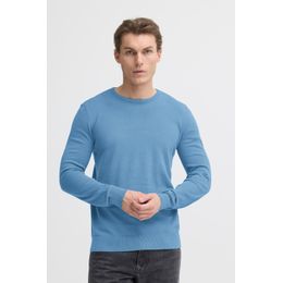 Strickpullover Blend "BHBRAY CREW KNIT", Herren, Gr. L, blau (copen blau), Strick, Obermaterial: 100% Baumwolle, unifarben, regular fit, Rundhals, Rippb&uuml;ndchen, Pullover Strickpullover, mit Rundhalsausschnitt, aus Baumwolle, Regular Fit, Langarm, unifarben