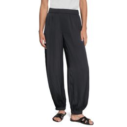 Schlupfhose Zero "Damen mit elastischem Bund", Damen, Gr. 34, Normalgr&ouml;&szlig;en, schwarz beauty, Obermaterial: 100% Polyester, figurumspielend 7/8-L&auml;nge, Hosen Schlupfhose, Material