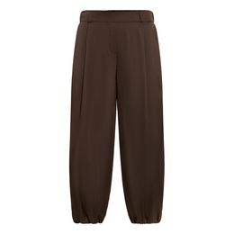 Schlupfhose Vera Mont "Damen mit Gummizug", Damen, Gr. 34, Normalgr&ouml;&szlig;en, braun (rostbraun), Satin, Obermaterial: 100% Polyester, l&auml;ssig geschnitten lang, Hosen Schlupfhose
