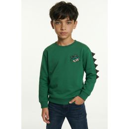 Sweatshirt name it "NMMKETIL LS NREG SWEAT UNB", Jungen, Gr. 116, gr&uuml;n (verdant gr&uuml;n), Sweatware, Obermaterial: 95% Baumwolle, 5% Elasthan, gemustert, regular fit normal, Rundhals, Rippb&uuml;ndchen, Sweatshirts Sweatshirt, Baumwollmischung, regular fit