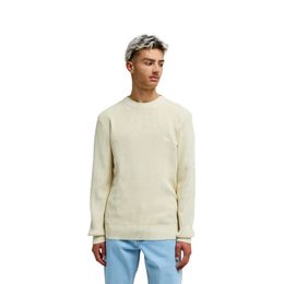 Strickpullover Quiksilver "Waffle", Herren, Gr. L, bone wei&szlig;, Obermaterial: 100% Baumwolle., Pullover Strickpullover