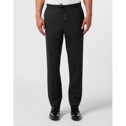 Jogger Pants Philipp Plein "Wool Jogging Trousers", M&auml;dchen, Gr. 46, EURO-Gr&ouml;&szlig;en, schwarz (02, schwarz), Stoff: 41% Polyester, 55% Wolle, 4% Elasthan. Futter: 65% Polyamid, 35% Baumwolle, Hosen
