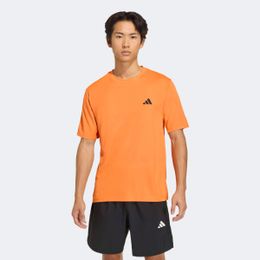 T-Shirt adidas Performance "WE BAS T", Herren, Gr. XL, pure orange, Obermaterial: 100% Polyester, Rundhals, Shirts T-Shirt, regul&auml;re Passform, mit Climacool Technologie