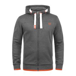 !Solid Kapuzenpullover SOLID "Kapuzensweatjacke SDBenjamin", Herren, Gr. M, grau (grau mel), Obermaterial: 50% Baumwolle CO. 50% Polyester PES., Sweatjacken Kapuzenpullover