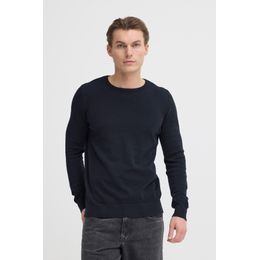 Strickpullover Blend "BHBRAY CREW KNIT", Herren, Gr. L, blau (salute), Strick, Obermaterial: 100% Baumwolle, unifarben, regular fit, Rundhals, Rippb&uuml;ndchen, Pullover Strickpullover, mit Rundhalsausschnitt, aus Baumwolle, Regular Fit, Langarm, unifarben