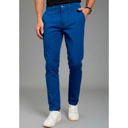 Chinohose Kangaroos, Herren, Gr. 30, L&auml;nge 34, blau, Web, Obermaterial: 98% Baumwolle, 2% Elasthan, regular fit lang, Hosen Chinohose, Regular Fit, mit geradem Bein, etwas niedrigere Leibh&ouml;he