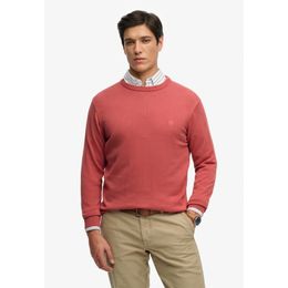 Strickpullover Superdry "ESSENTIALS COTTON JUMPER", Herren, Gr. L, rose marl, Strick, Obermaterial: 100% Baumwolle, meliert, relaxed fit normal, Rundhals, Rippb&uuml;ndchen, Pullover Strickpullover, aus Baumwolle, Relaxed Fit, mit Rundhalsausschnitt, melierte Optik