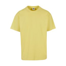 T-Shirt Urban Classics "Urban Classics Herren Heavy Oversized Tee", Jungen, Gr. XXL, gelb (vintagesun), 100% Baumwolle, unifarben, oversize, Rundhals, Shirts T-Shirt