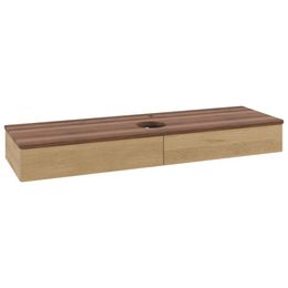 Villeroy & Boch Villeroy & Boch Waschtischunterschrank Antao L14_5 1600x190x500mm mit Beleuchtung mit Struktur FK/AP L14152HN