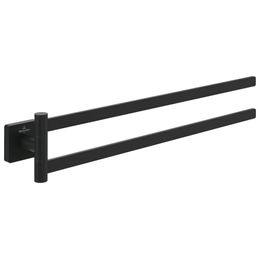 Villeroy & Boch Villeroy & Boch Handtuchhalter zweiarmig Elements - Striking 50x432x82mm Matt Black TVA152025000K5