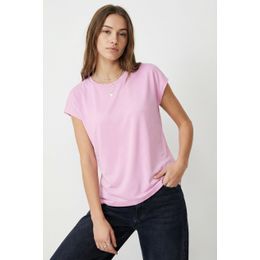 Trainingsshirt Only Play "ONPAUBREE SS LOOSE TRAIN TEE - NOOS", Damen, Gr. XS, rosa (bonbon), Jersey, Obermaterial: 88% Polyester, 12% Elasthan, unifarben, relaxed fit normal, Rundhals, Shirts, in Jersey-Qualit&auml;t, lockere Passform, unifarben, mit Logodruck