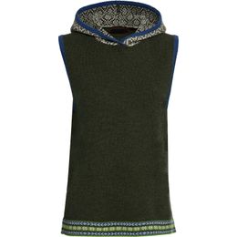 Reitmayer Kapuzen-Pullunder mit Jacquard-Muster Gr&uuml;n (Gr&ouml;&szlig;e: 44)