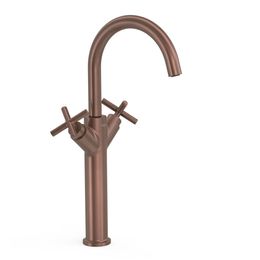 Tres 2 Griff Waschtischarmatur XL Mit Griff G3/8" flexible Anschlussschl&auml;uche, 28380301VO 28380301VO