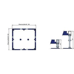 Villeroy & Boch Villeroy & Boch ViFrame Rahmen kl. DWn (bis 1000mm) Keram od. Acryl 2 F&uuml;sse 400x820x100mm U91412100